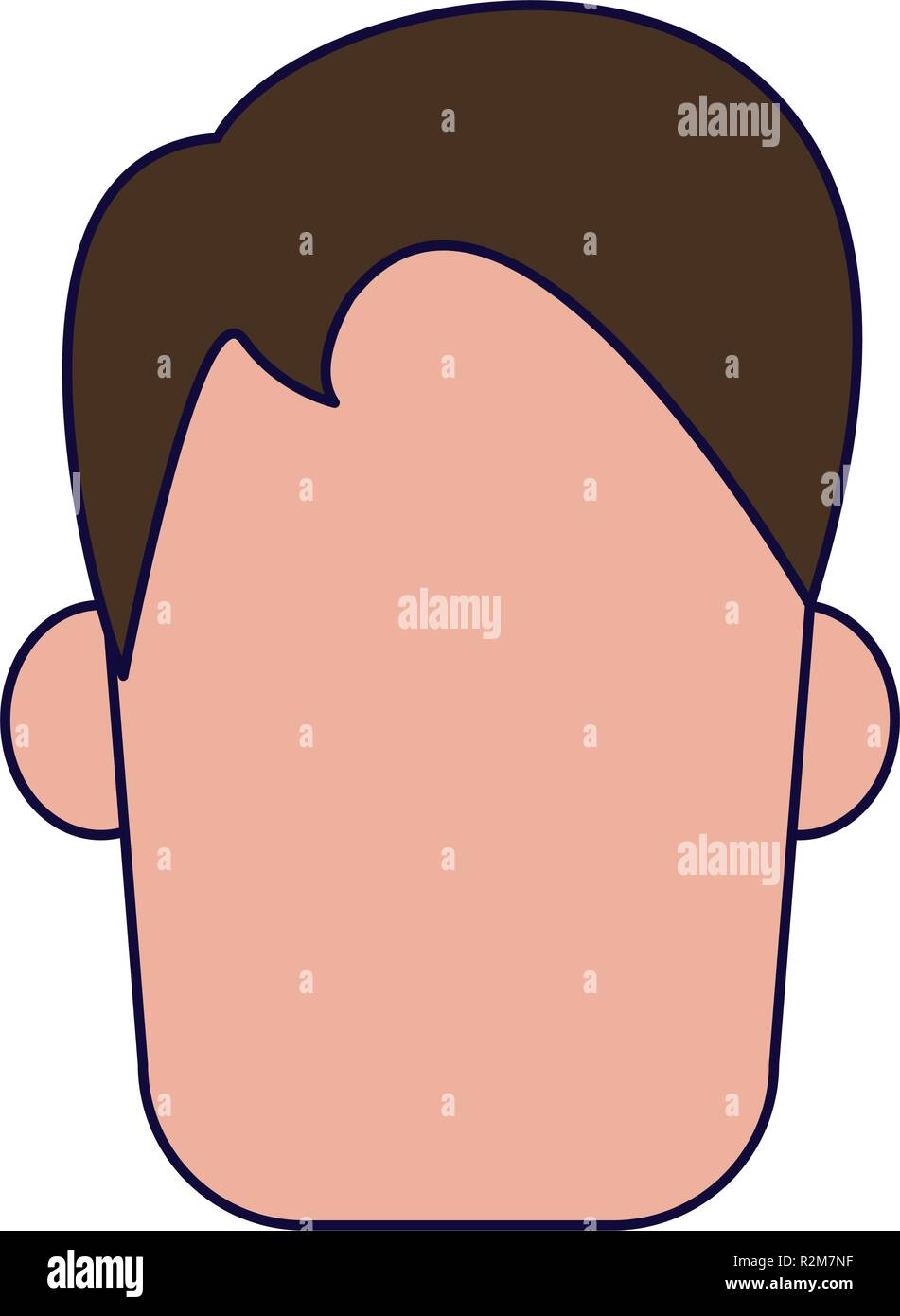 Man faceless head avatar vector illustration graphic design Stock ...
