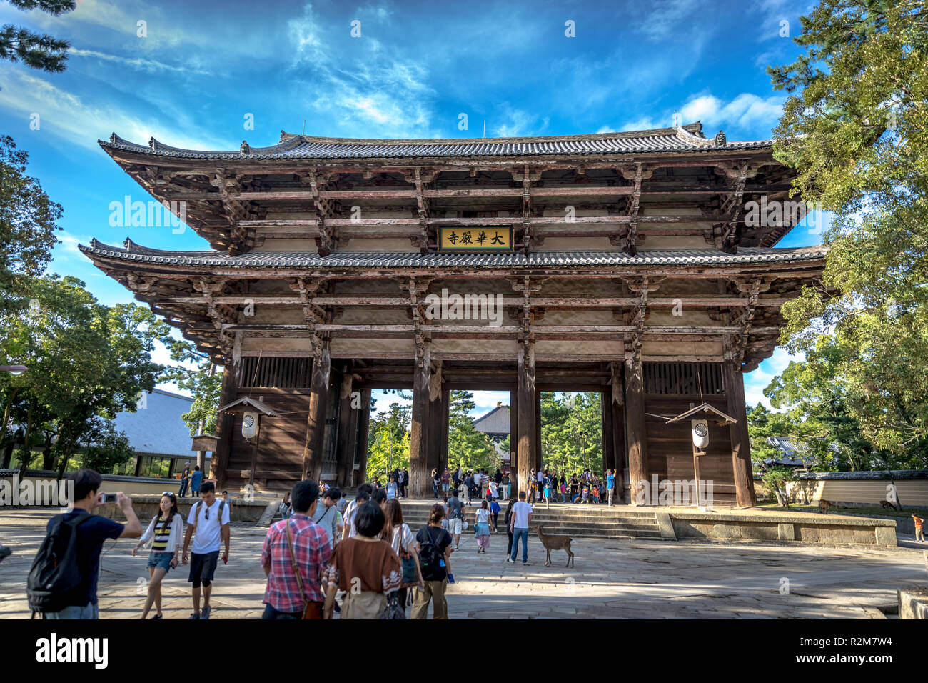 Nara, Japan - Sep 18th 2018 - Locals and Tourists entering a japanese ...