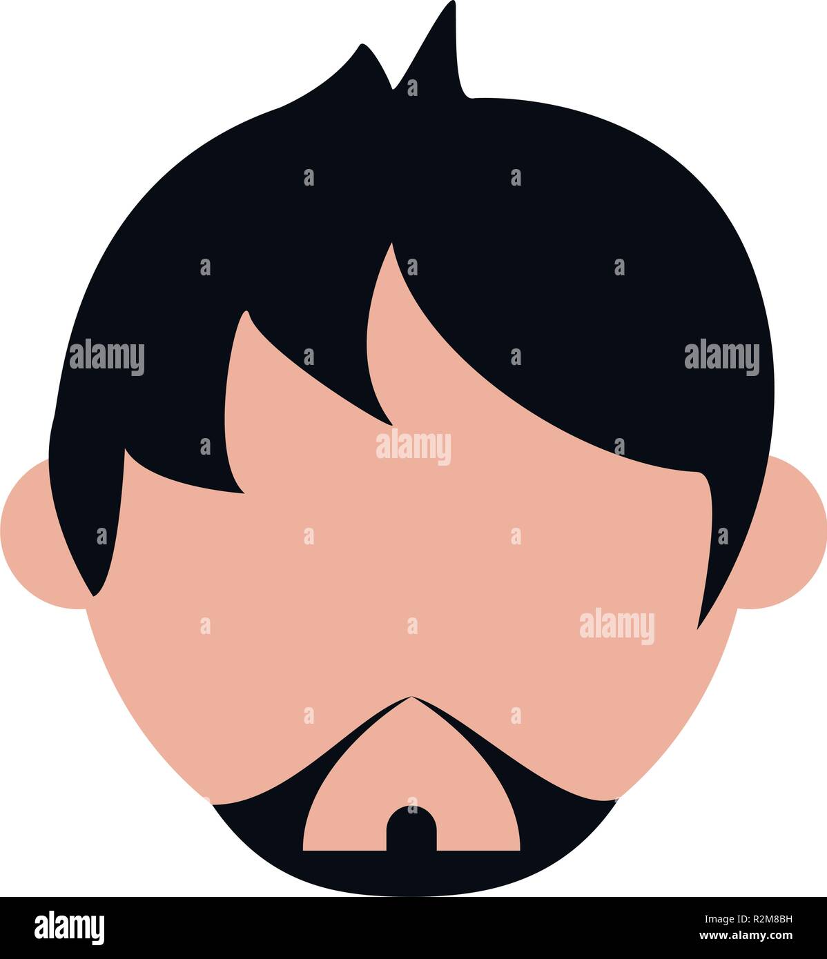 Man with beard faceless head avatar vector illustration graphic design ...