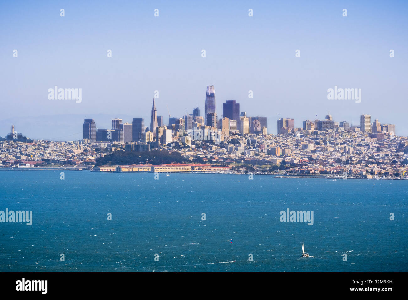 The San Francisco skyline as seen from across the bay; California Stock ...