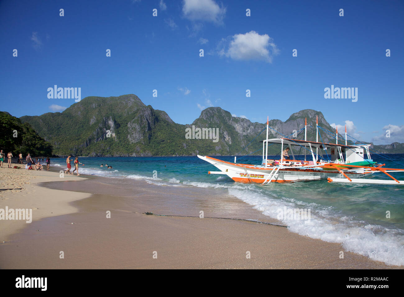 Boat tours, Palawan, Philippines Stock Photo - Alamy
