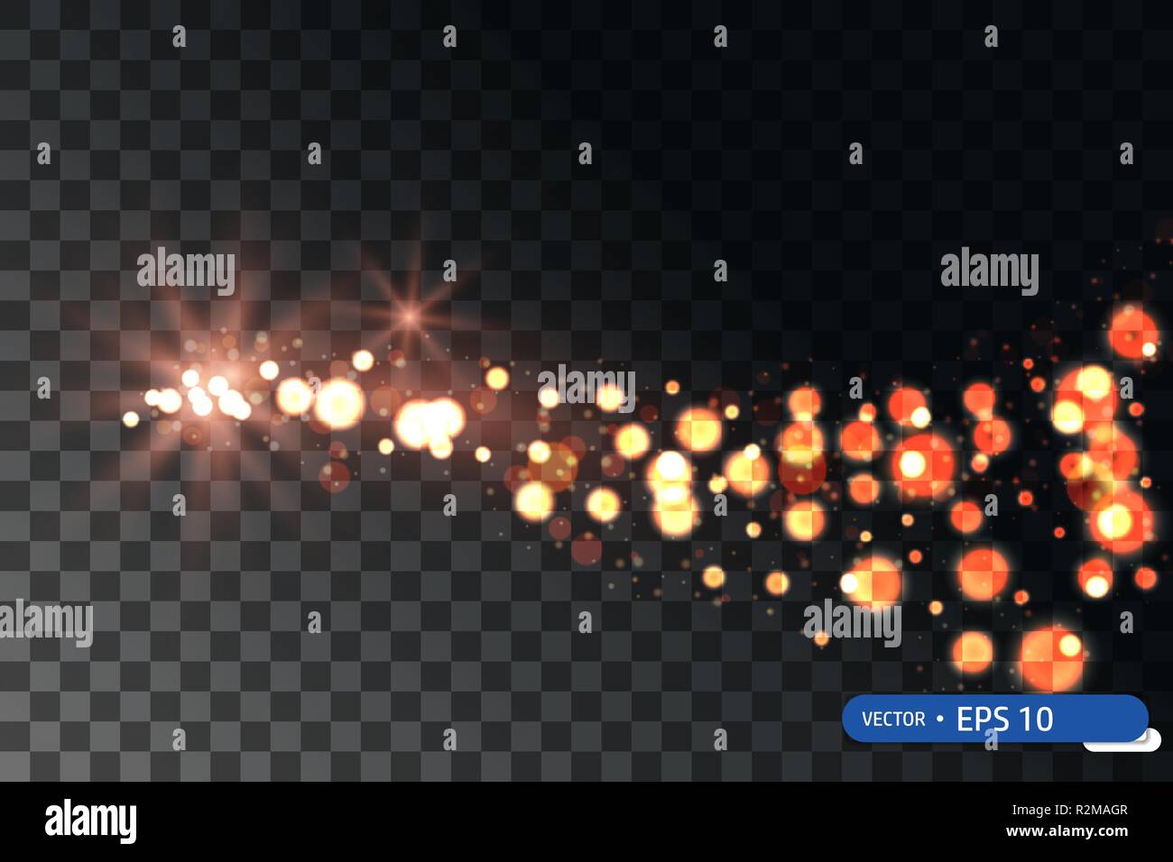 Abstract fantasy golden bokeh light Stock Vector Images - Alamy