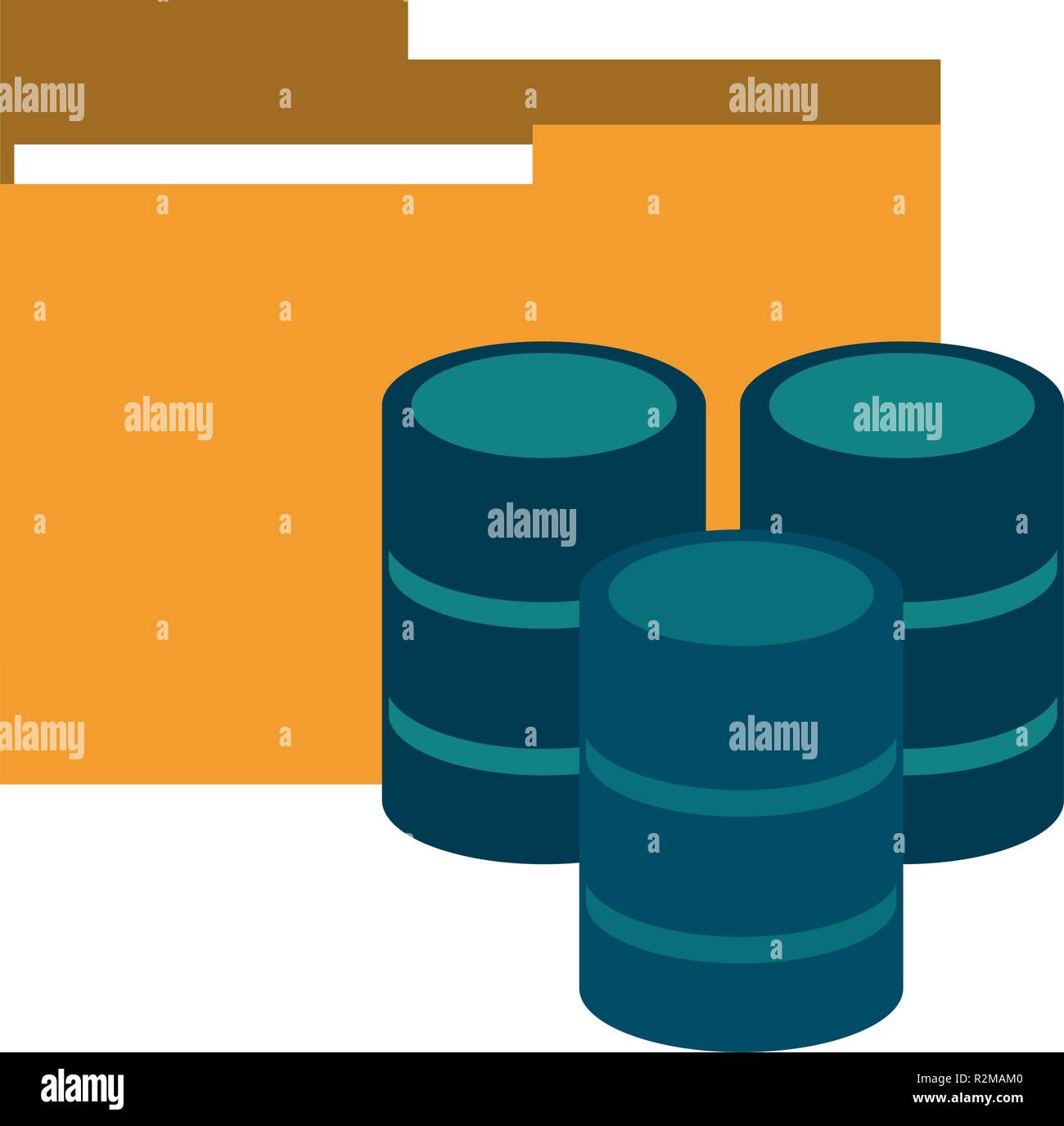 Folder with storage disks vector illustration graphic design Stock ...
