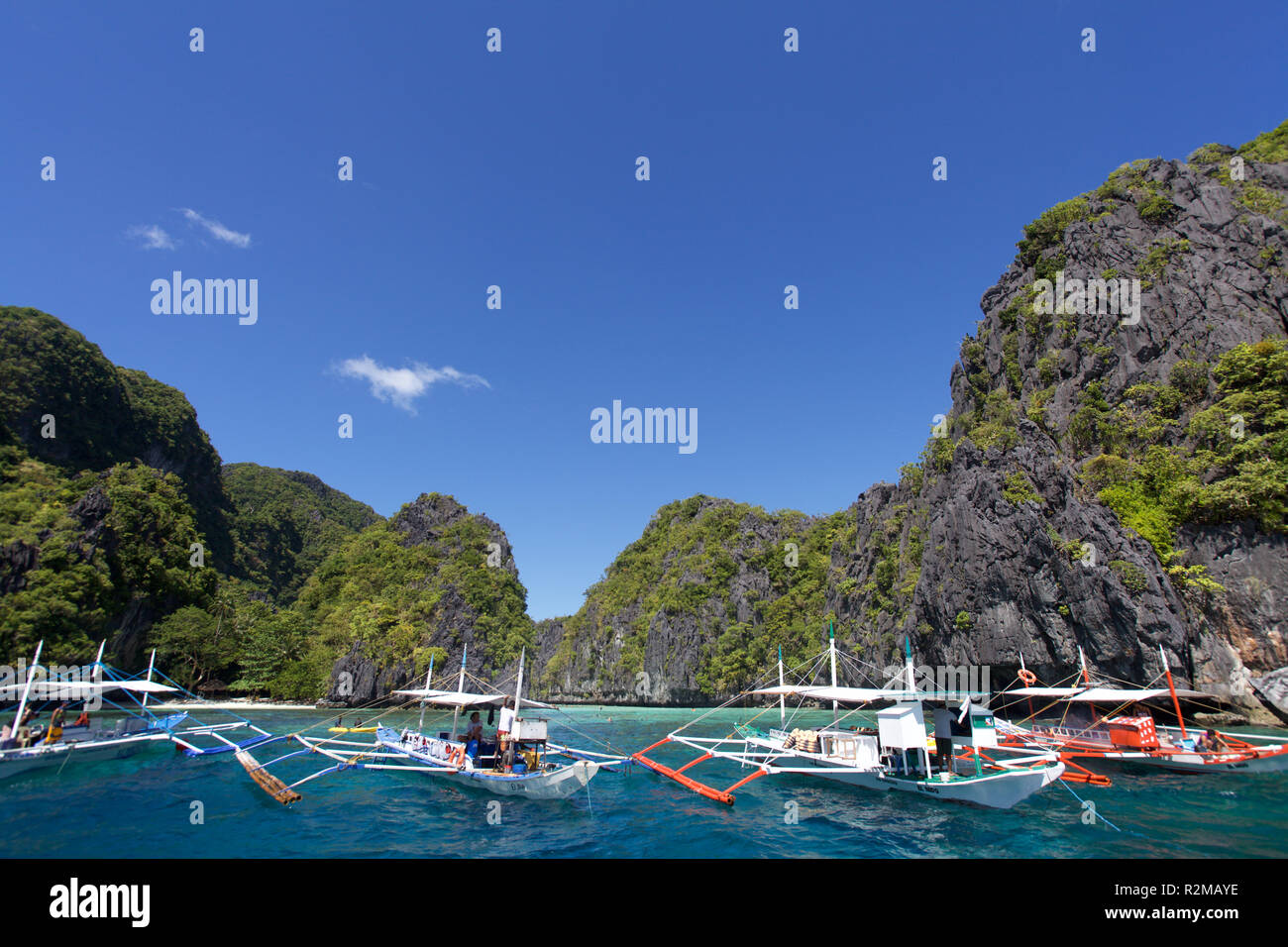 Boat tours, Palawan, Philippines Stock Photo - Alamy
