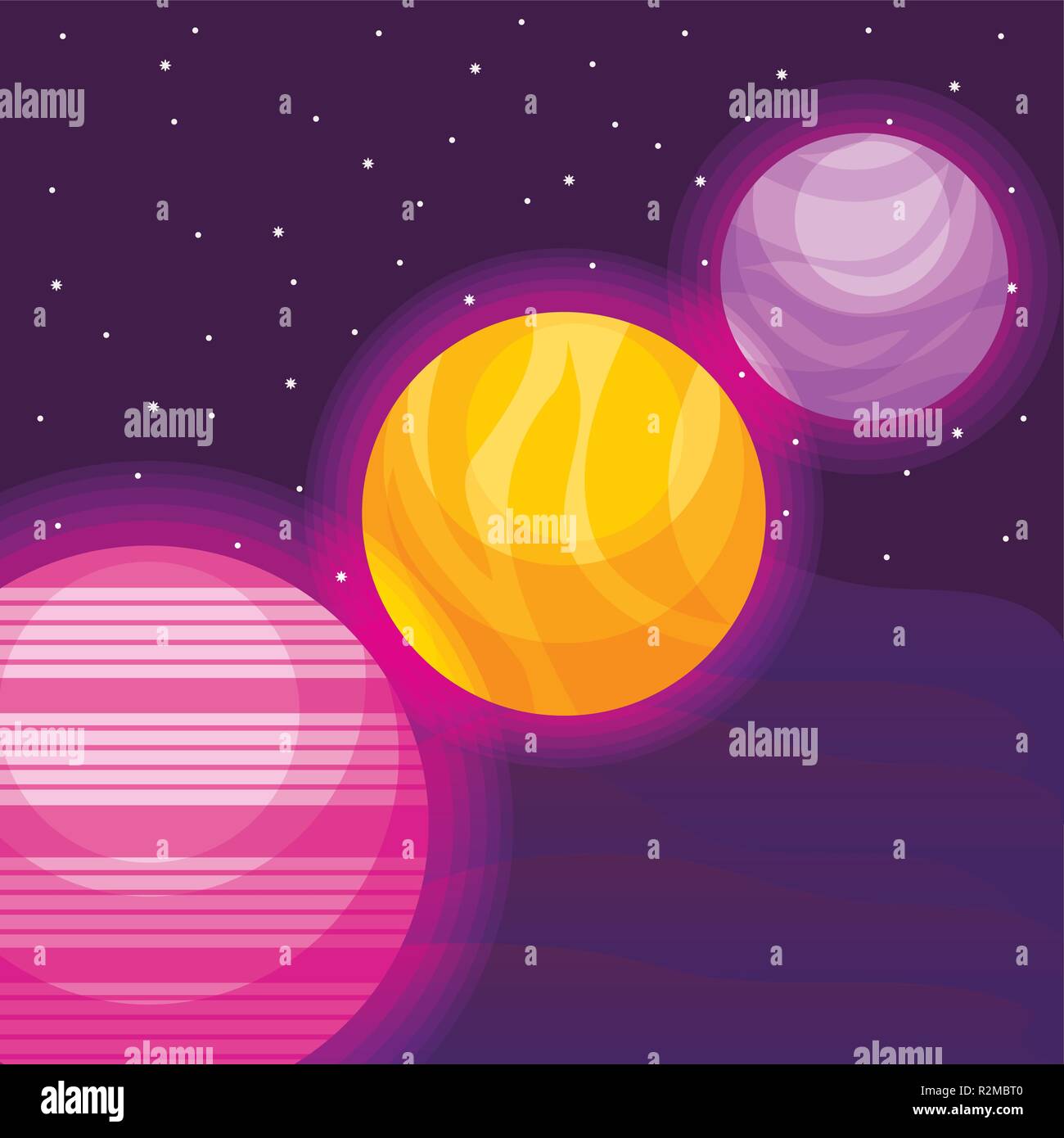 planets space universe icon vector illustration design Stock Vector ...