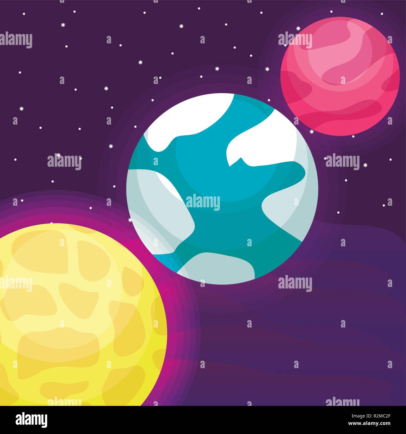 planets space universe icon vector illustration design Stock Vector ...