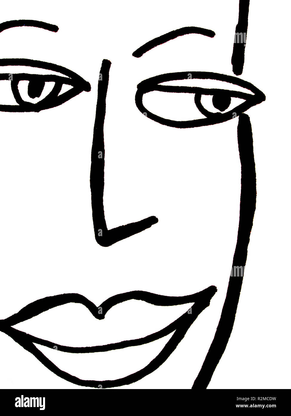 Face drawing Cut Out Stock Images & Pictures - Alamy