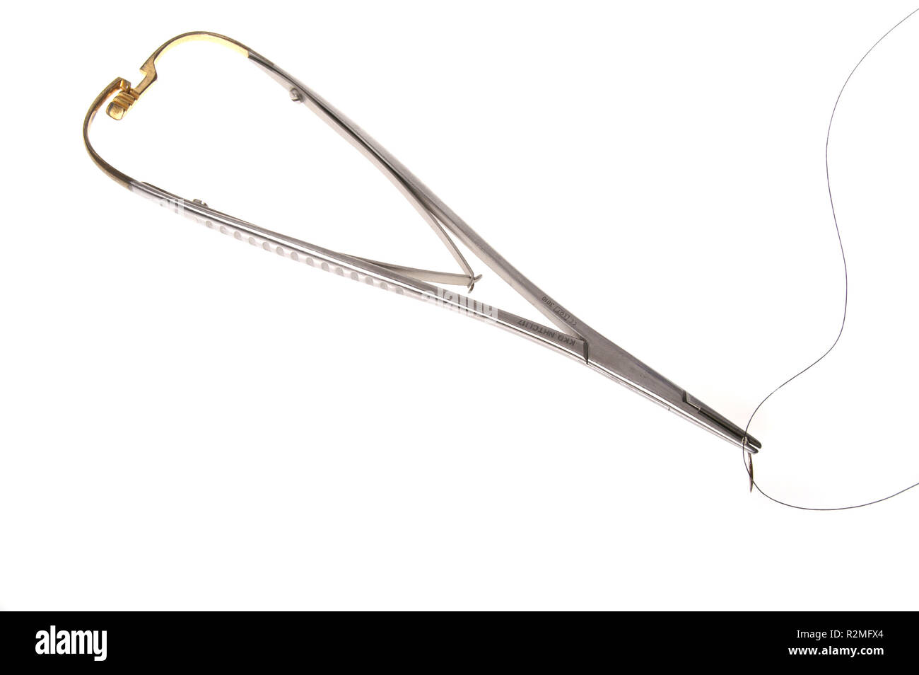 needle holder m. atraumatic needle Stock Photo - Alamy