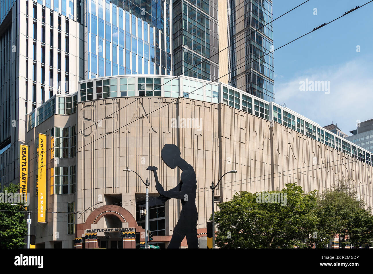 Seattle, Art Museum, Hammering Man Stock Photo - Alamy