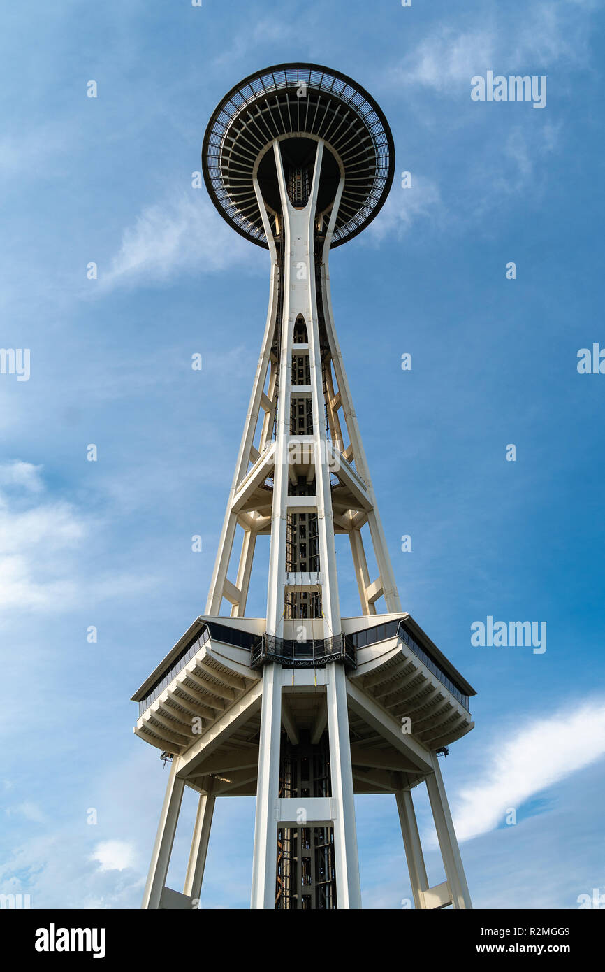 Seattle, Space Needle, landmark World's Fair Stock Photo - Alamy