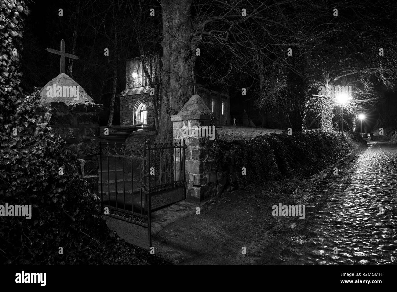 Village night germany Black and White Stock Photos & Images - Alamy