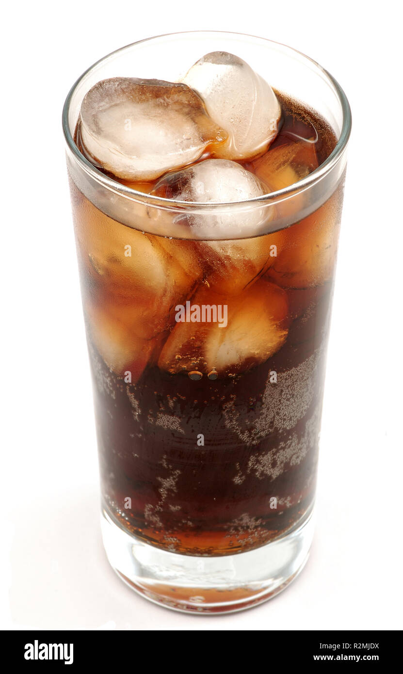 cola with ice Stock Photo - Alamy