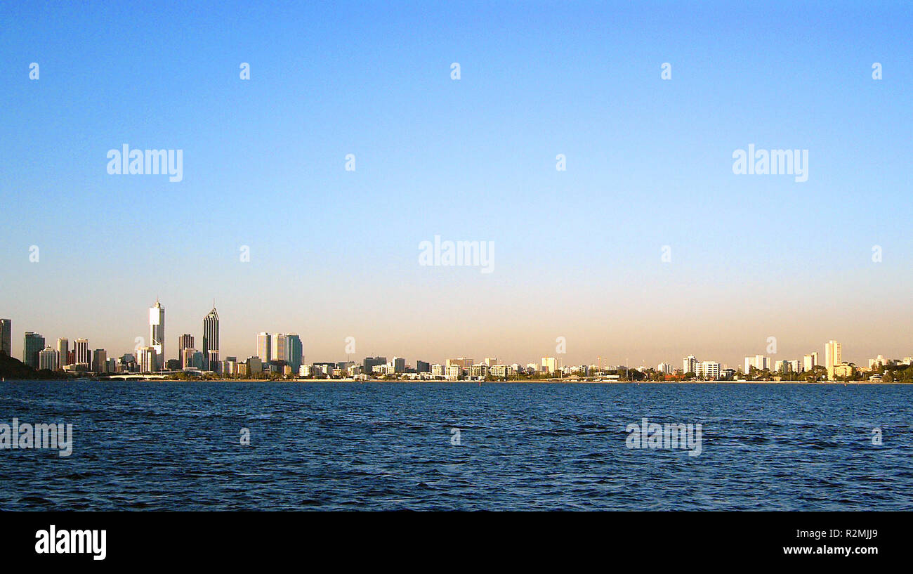 perth skyline panorama Stock Photo - Alamy