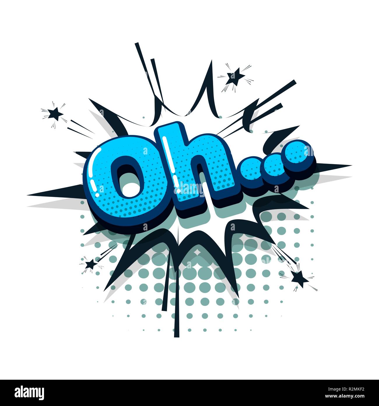 Oh comic text collection sound effects pop art style. Set vector speech ...