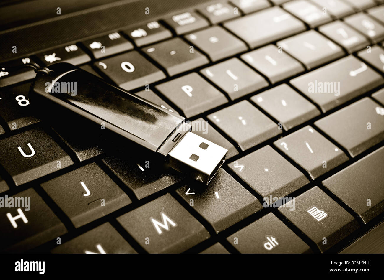flash and laptop keyboard closeup Stock Photo - Alamy