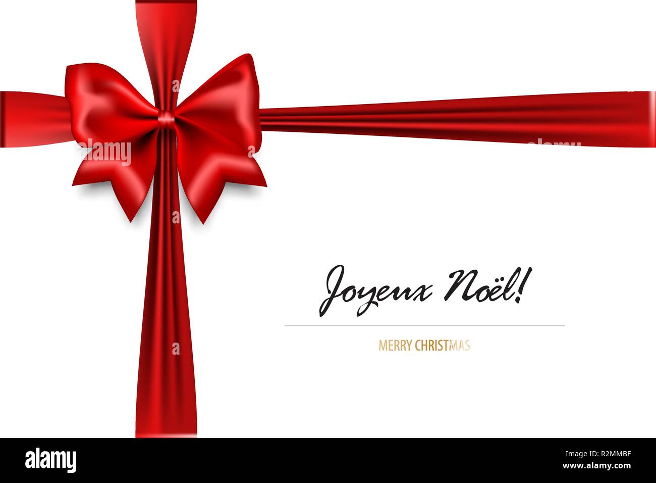 Joyeux Noel - Merry Christmas french greetings. Holiday Christmas red ...