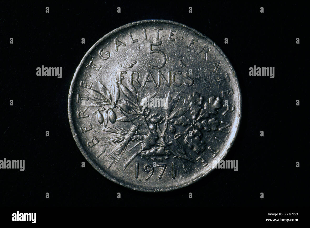 five french francs Stock Photo - Alamy