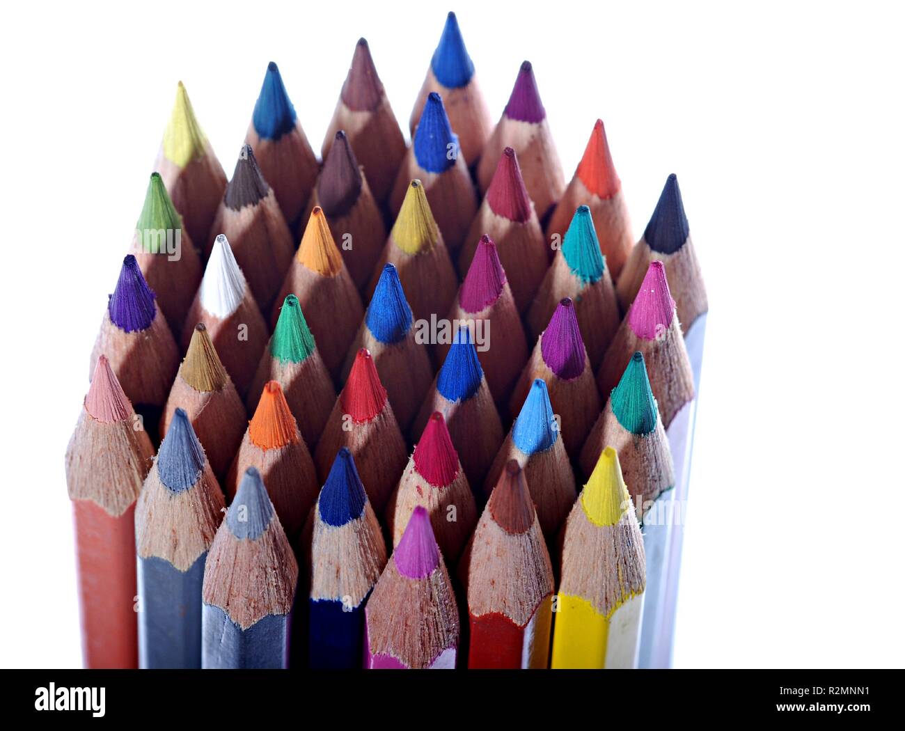 colored pencils in different colors Stock Photo - Alamy