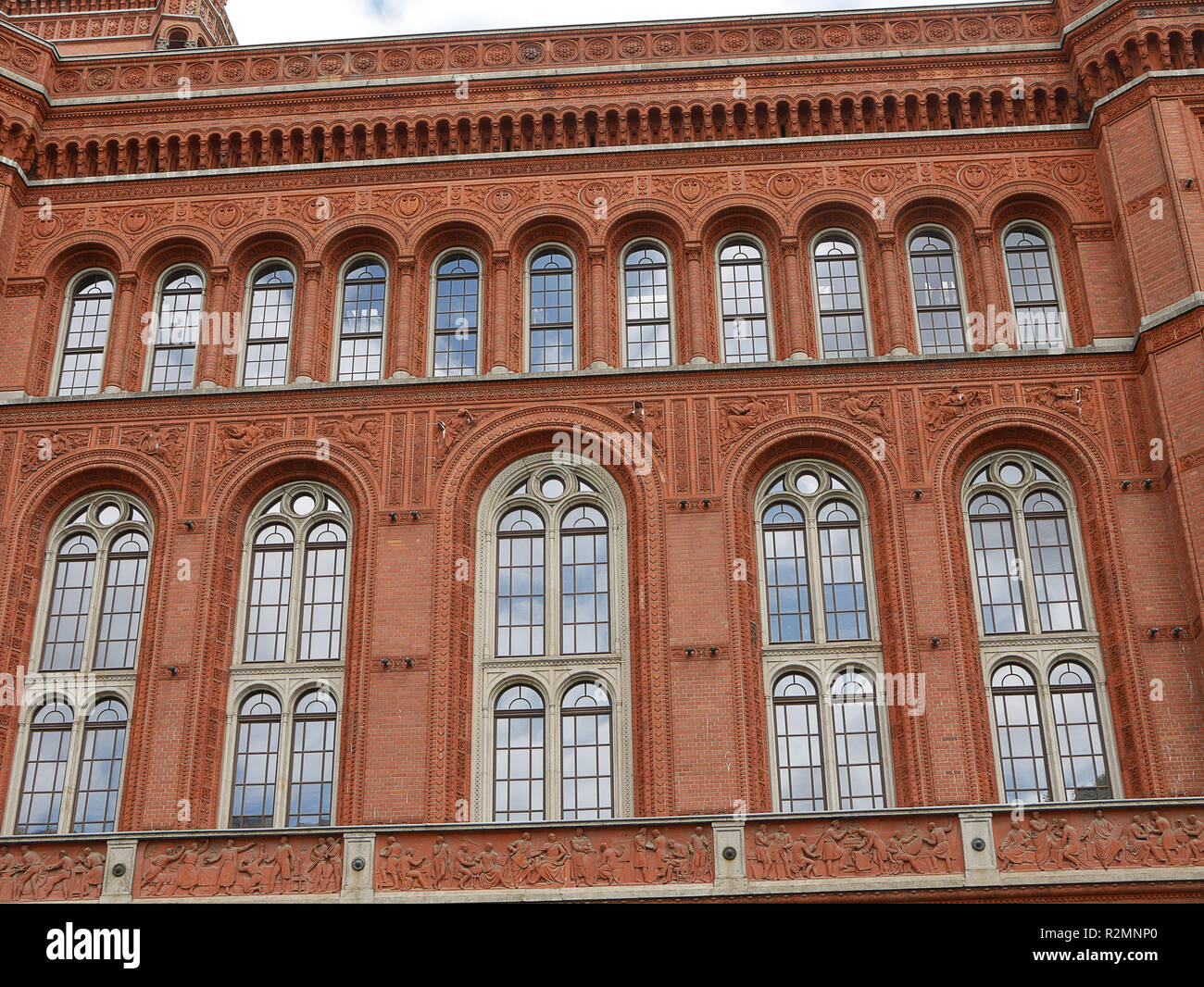 The red brick town hall in the busy Alexanderplatz area of Brlin in ...