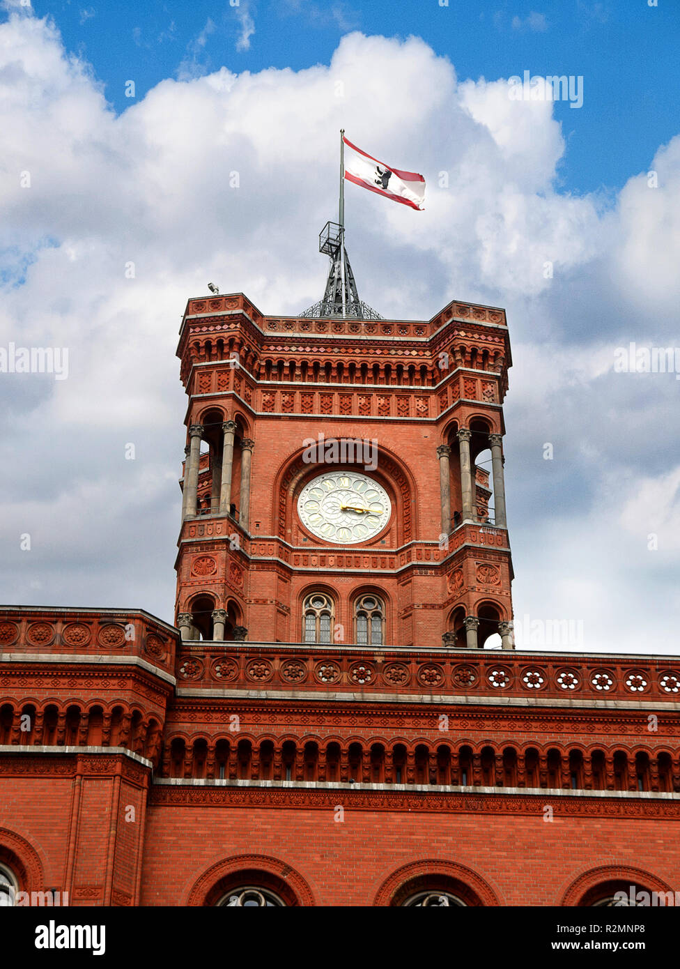 The red brick town hall in the busy Alexanderplatz area of Brlin in ...