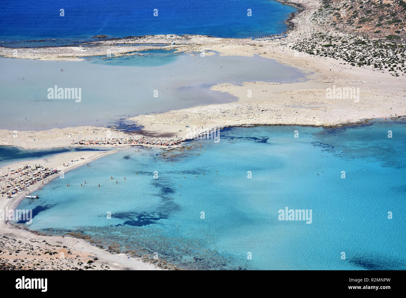 balos lagoon and beach top view on crete island in greece Stock Photo ...