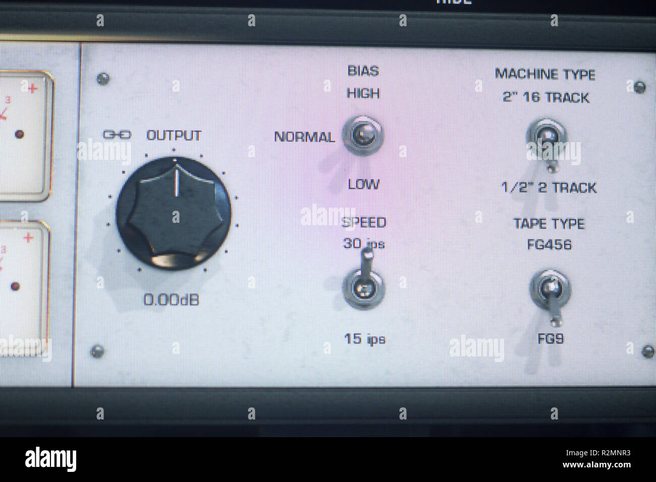 Recording studio audio computer editing mixing program sound controls ...