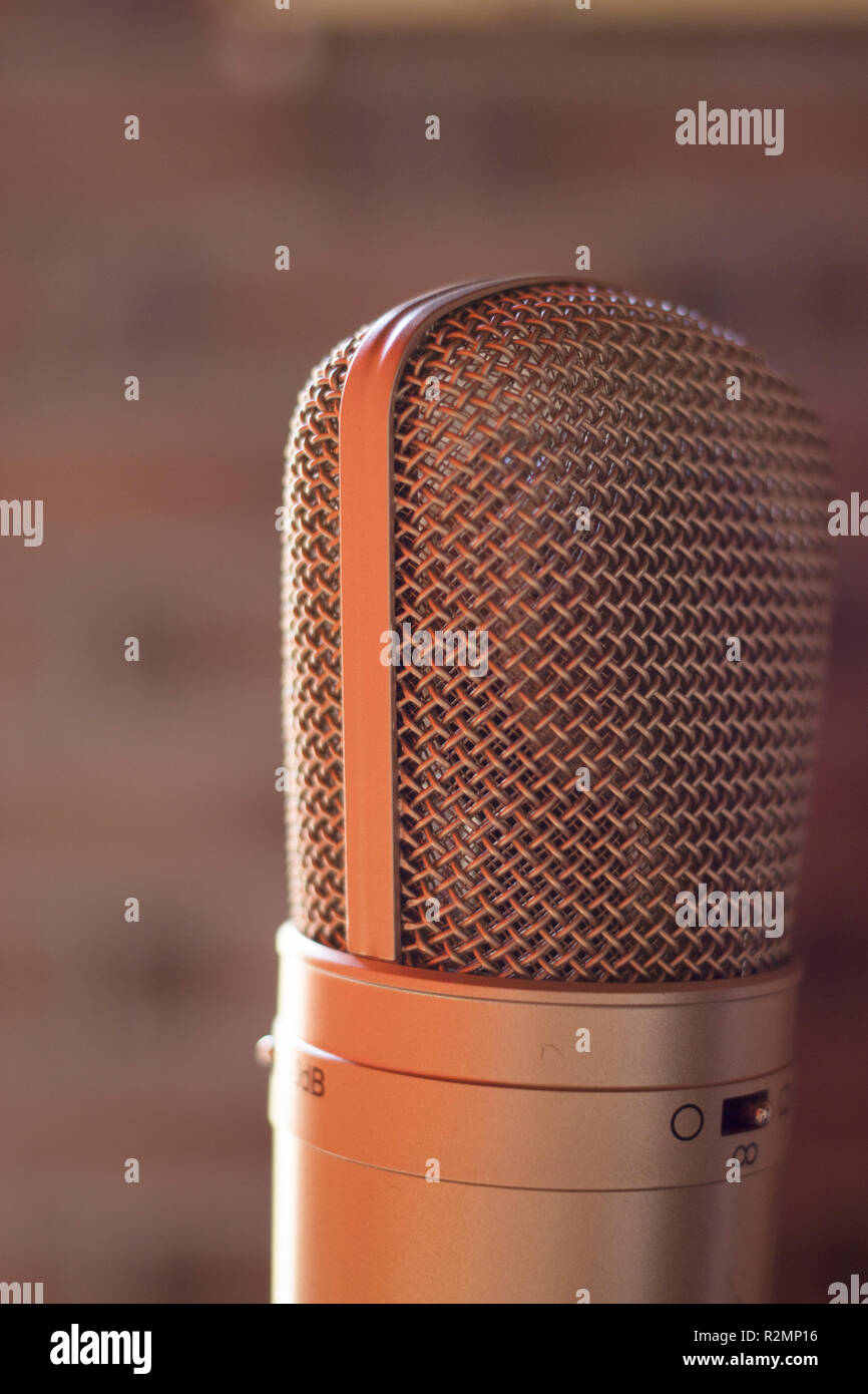 Sound recording studio large diaphragm voice microphone for voiceover ...