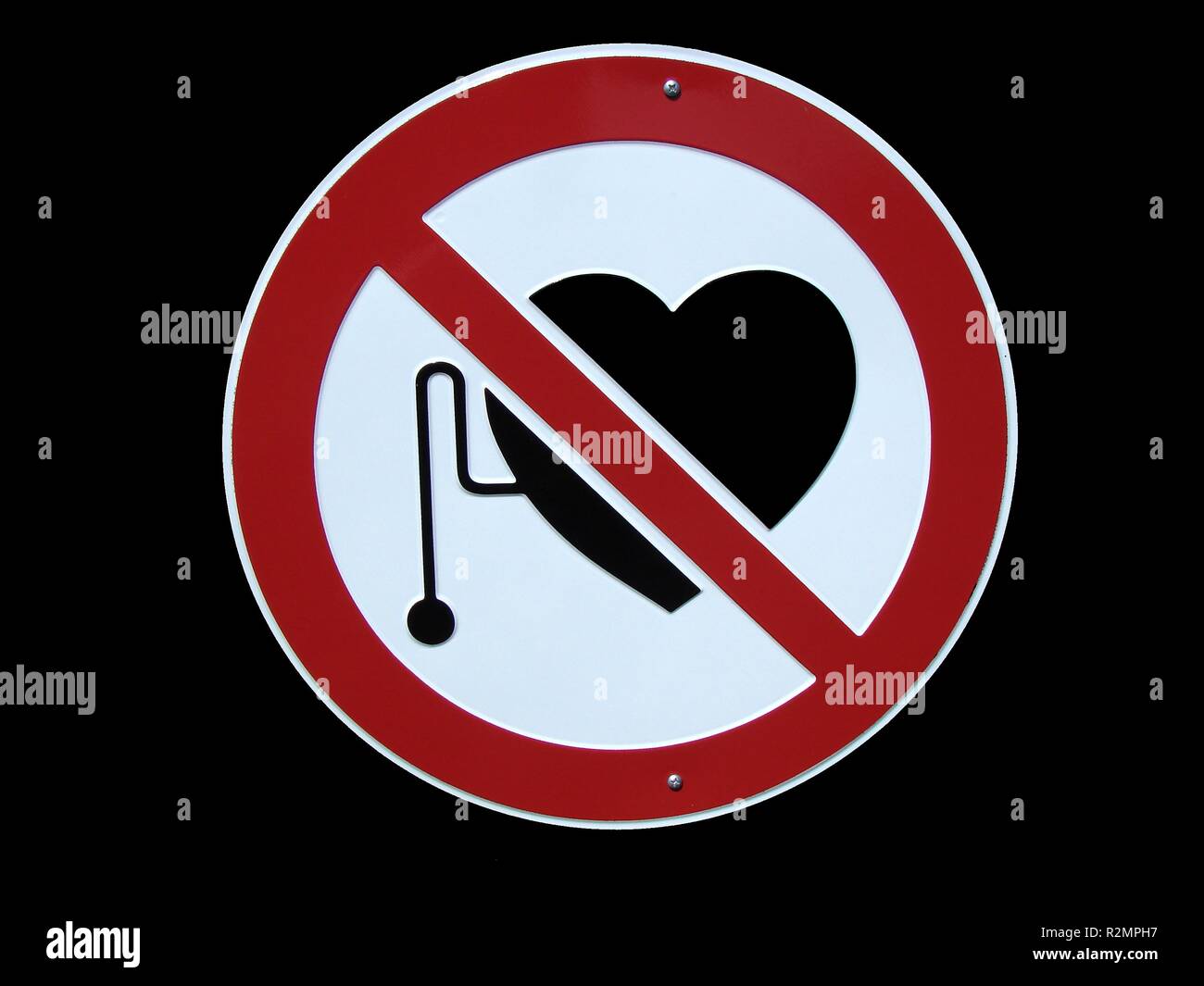 warning sign for pacemakers Stock Photo - Alamy