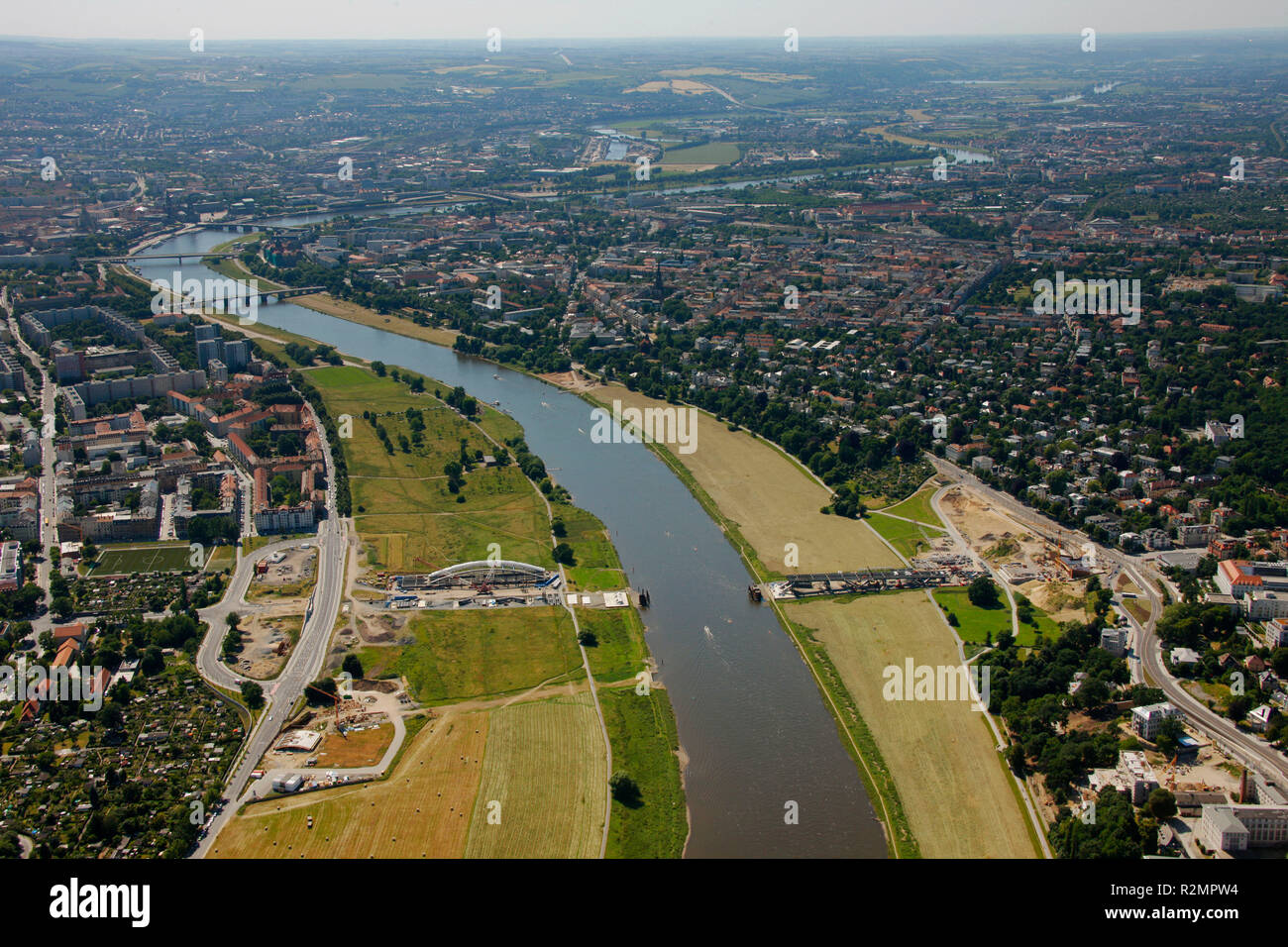 Elbe, bridge, Blaues Wunder, new Elbe bridge, world cultural heritage ...
