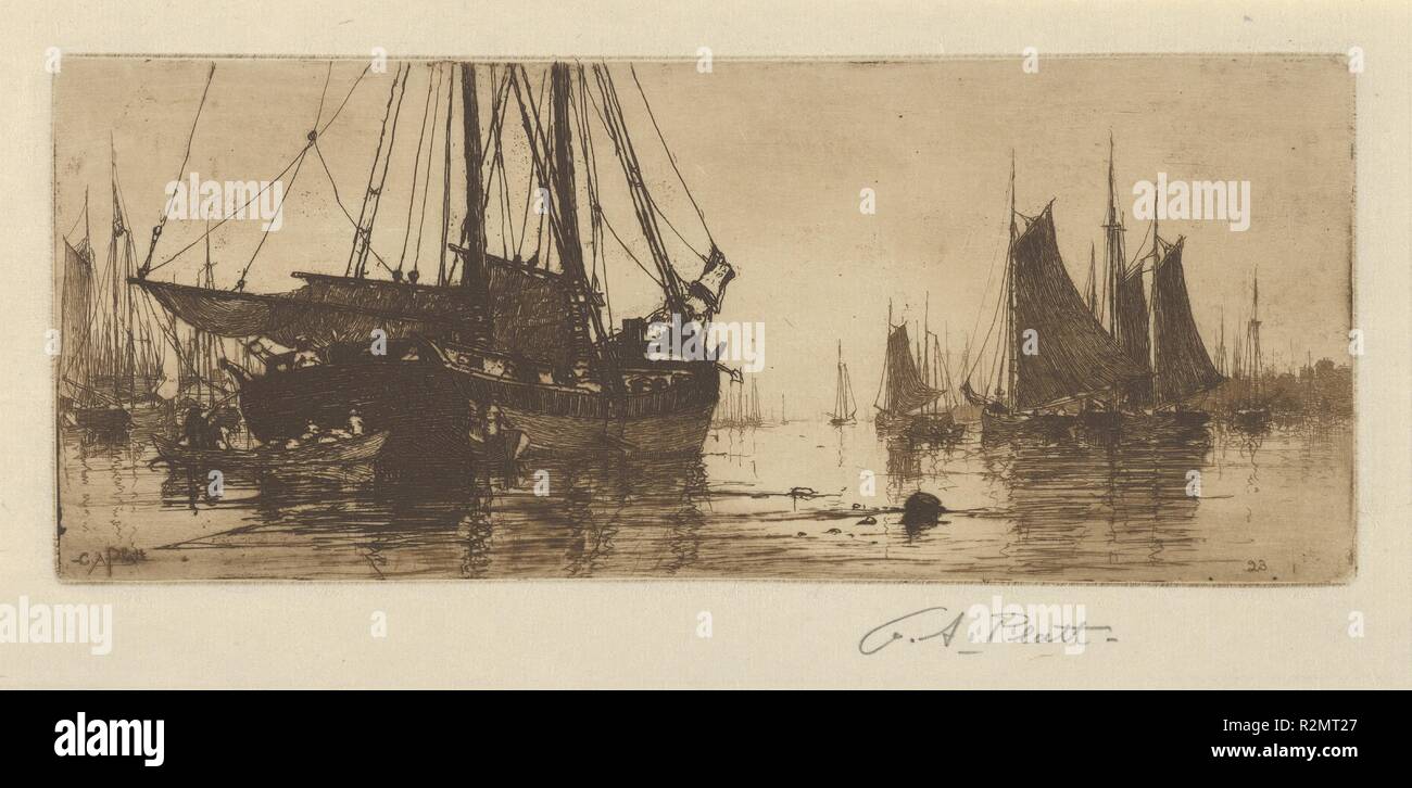 Fishing Boats. Artist: Charles Adams Platt (American, New York 1861 ...
