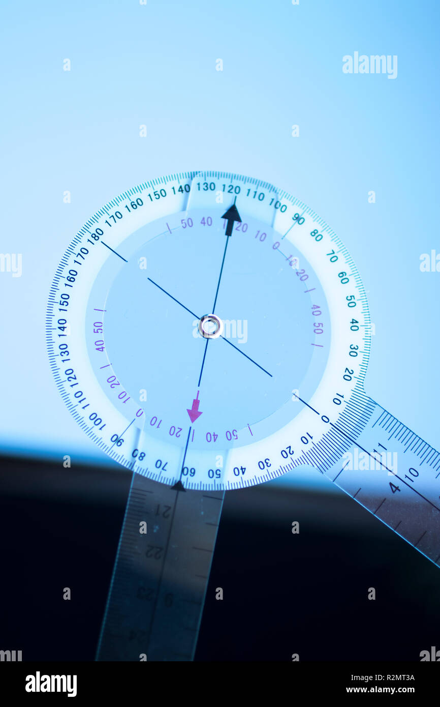 Goniometer movement medical instrument used for measuring mobility of ...