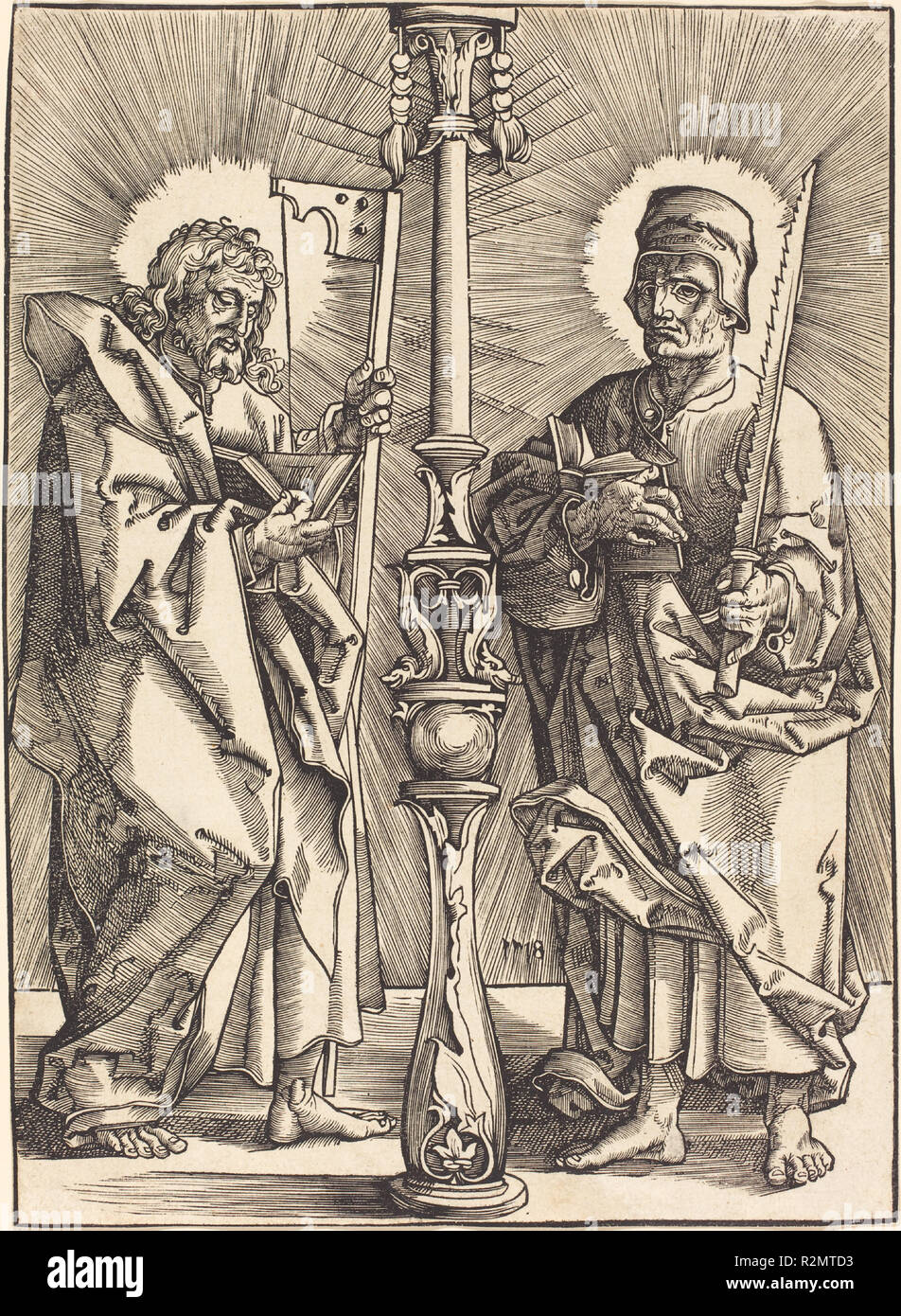 Saint James the Less and Saint Simon. Dated: 1518. Medium: woodcut ...