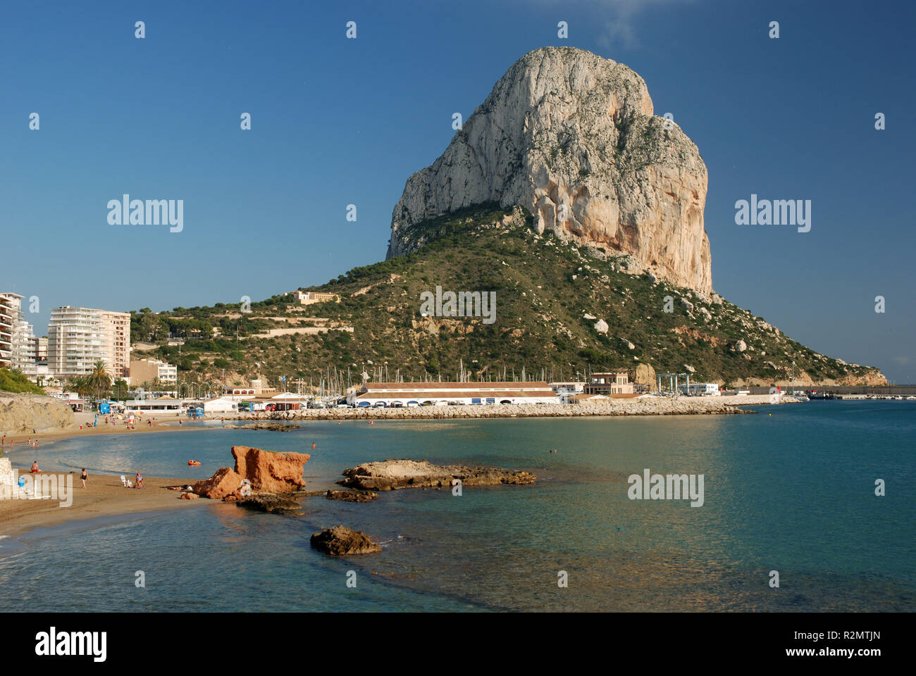 mediterranean resort of calpe in spain Stock Photo - Alamy