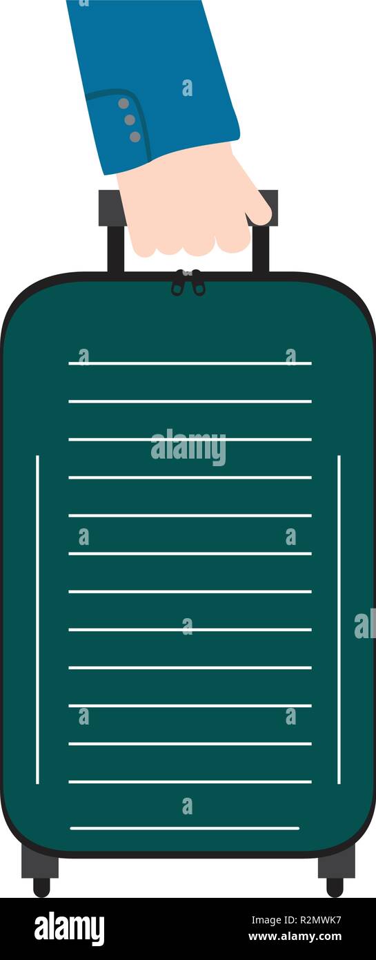 Hand holding a travel suitcase Stock Vector Image & Art - Alamy