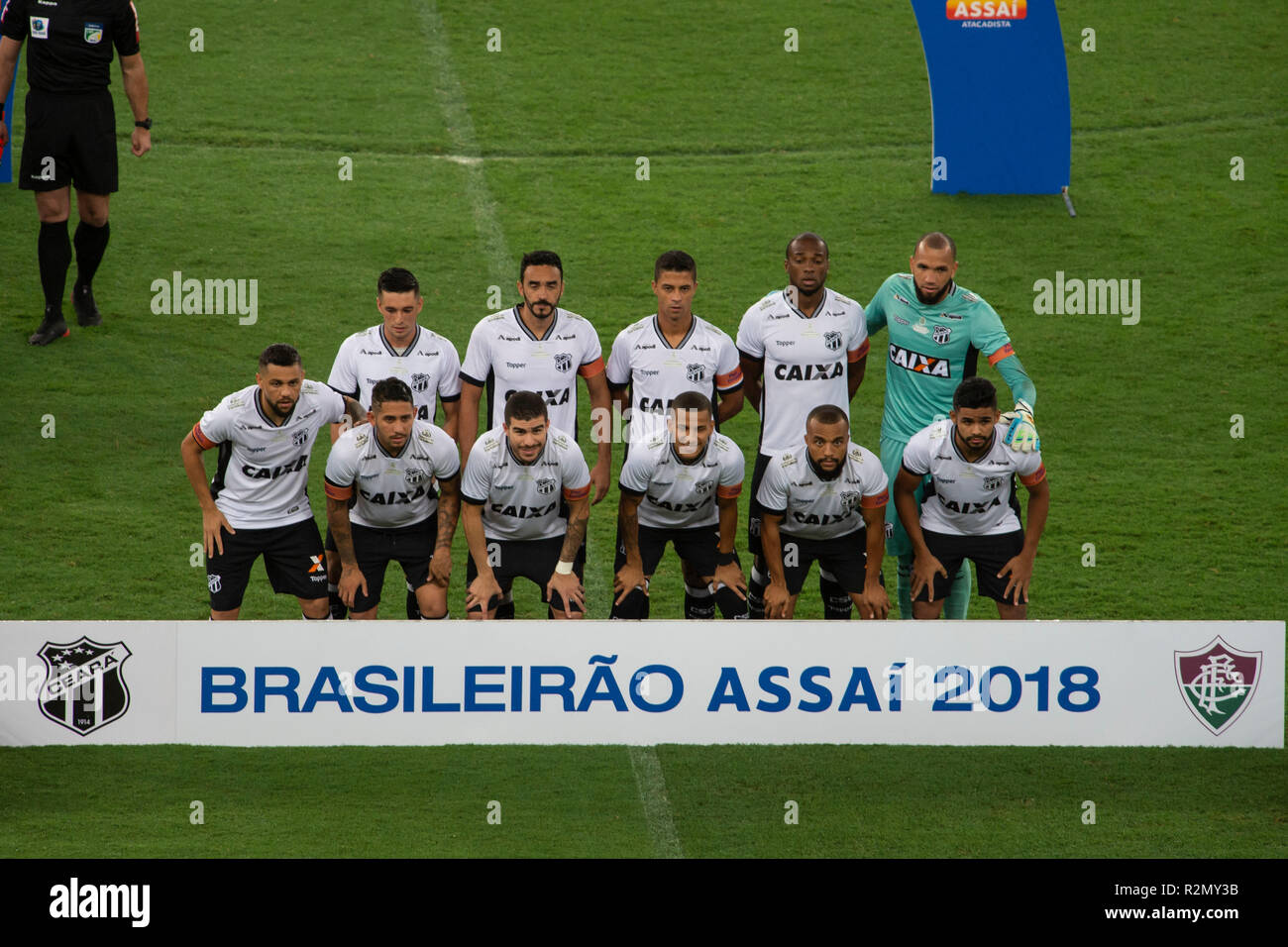 Rio De Janeiro, Brazil. 19th Nov, 2018. Ceará team during Fluminense vs ...