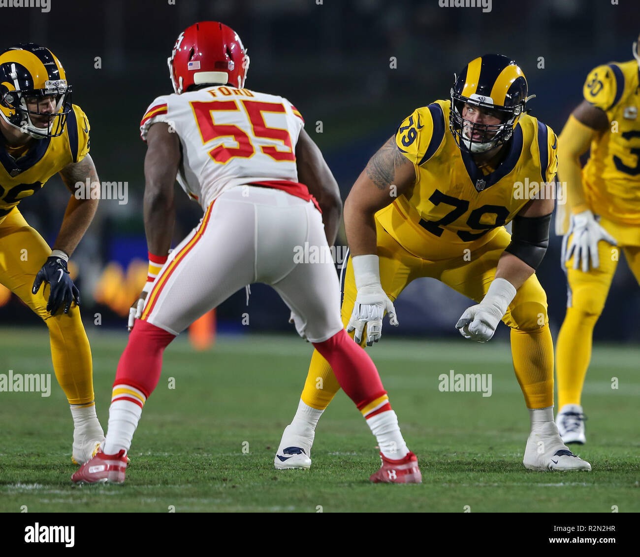 Los Angeles, CA, USA. 19th Nov, 2018. Los Angeles Rams offensive tackle ...