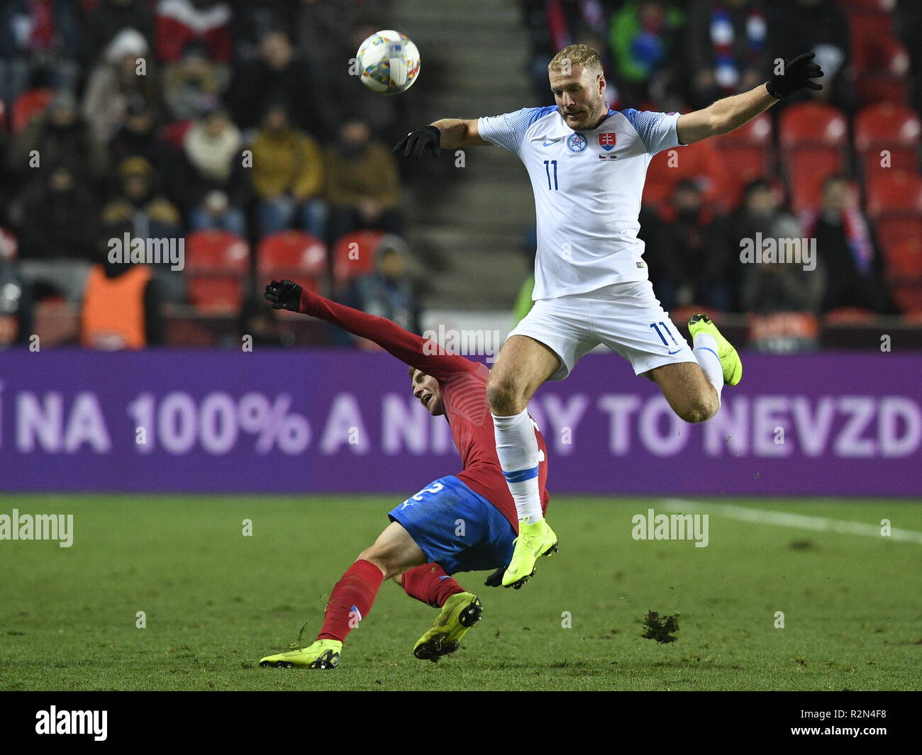 Prague, Czech Republic. 19th Nov, 2018. L-R PAVEL KADERABEK (CZE) and ...