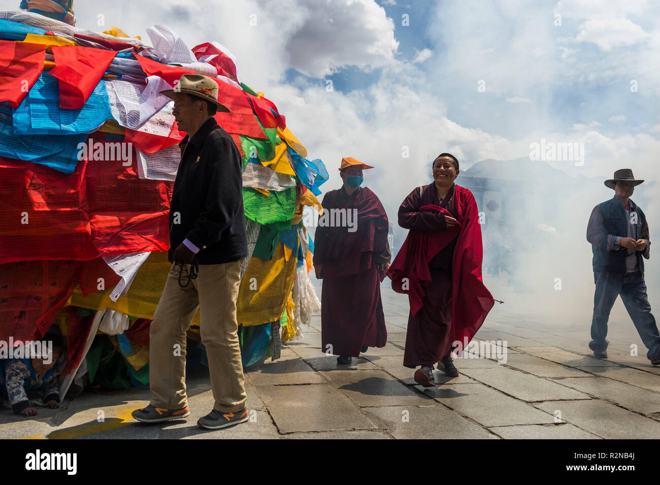 Lhasa, the Bakor Square Stock Photo - Alamy