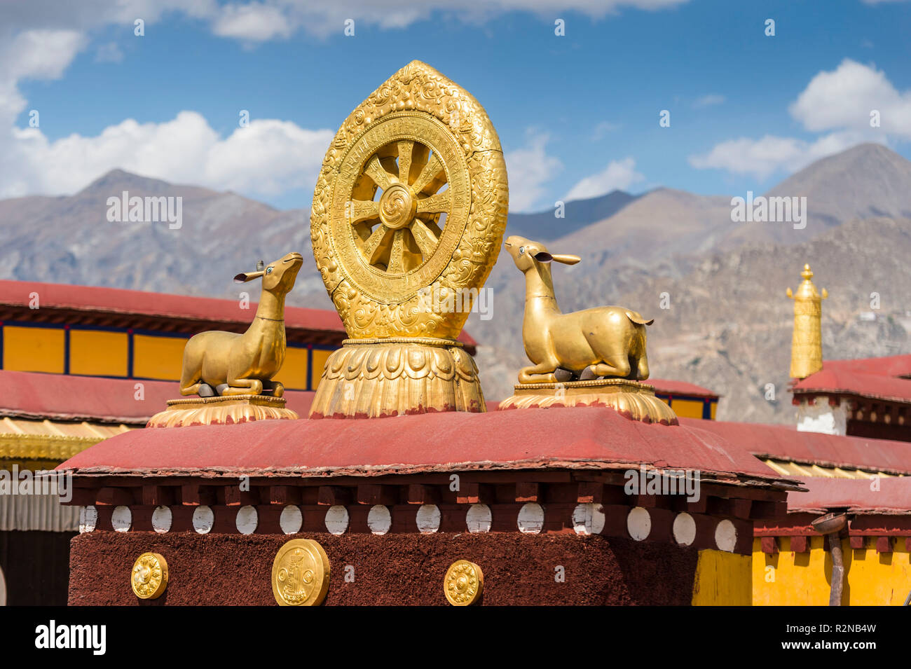 Tibet Lhasa, the roof of the Jokhang Temple Stock Photo - Alamy