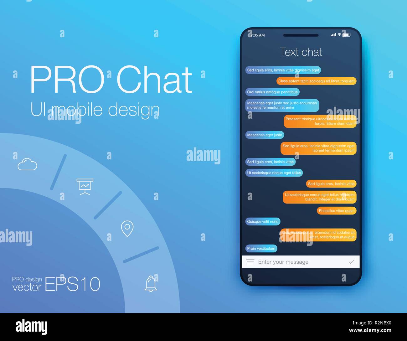 Vector phone chat interface. Sms messages. Stock vector Stock Vector ...