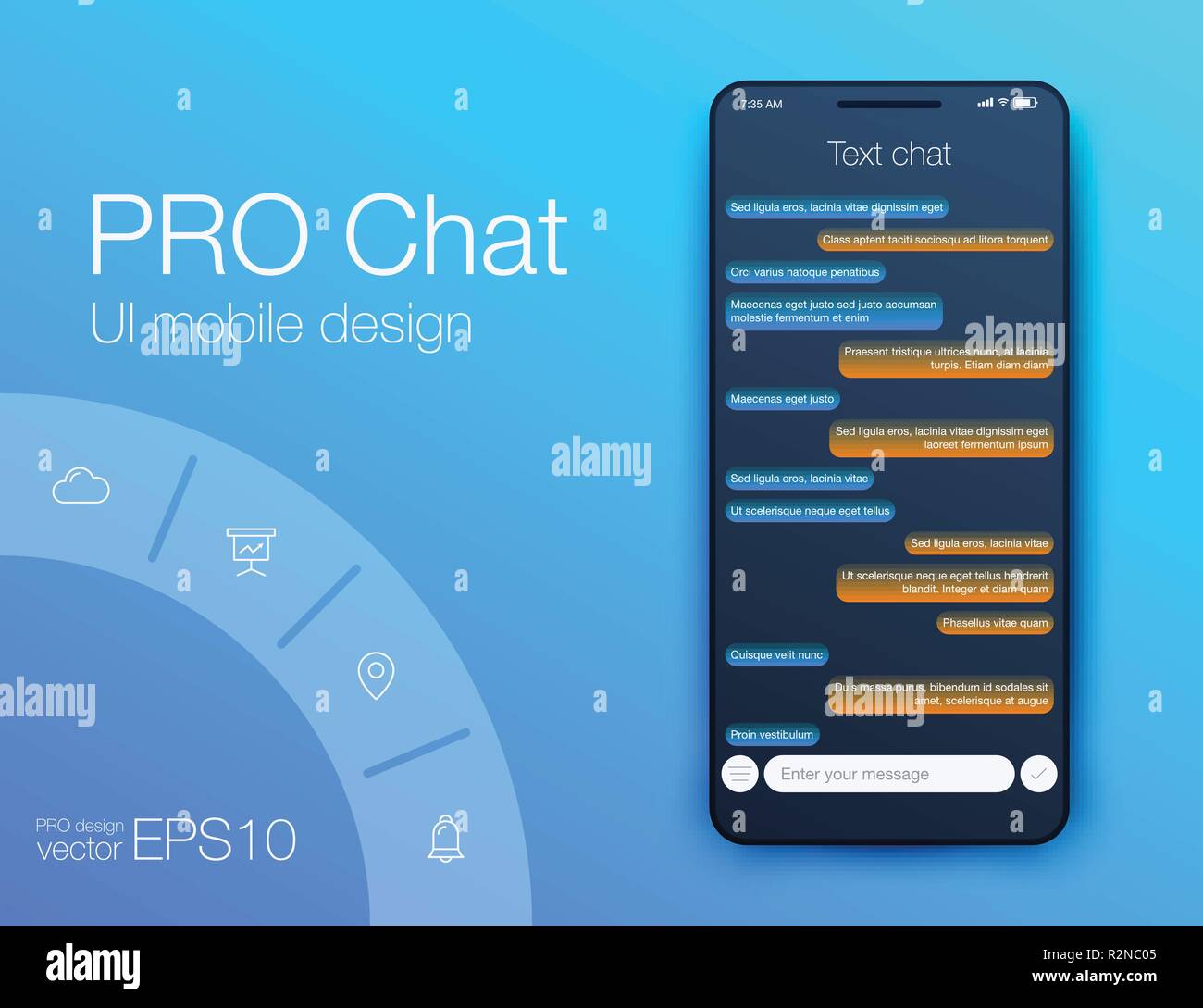 Vector phone chat interface. Sms messages. Stock vector Stock Vector ...