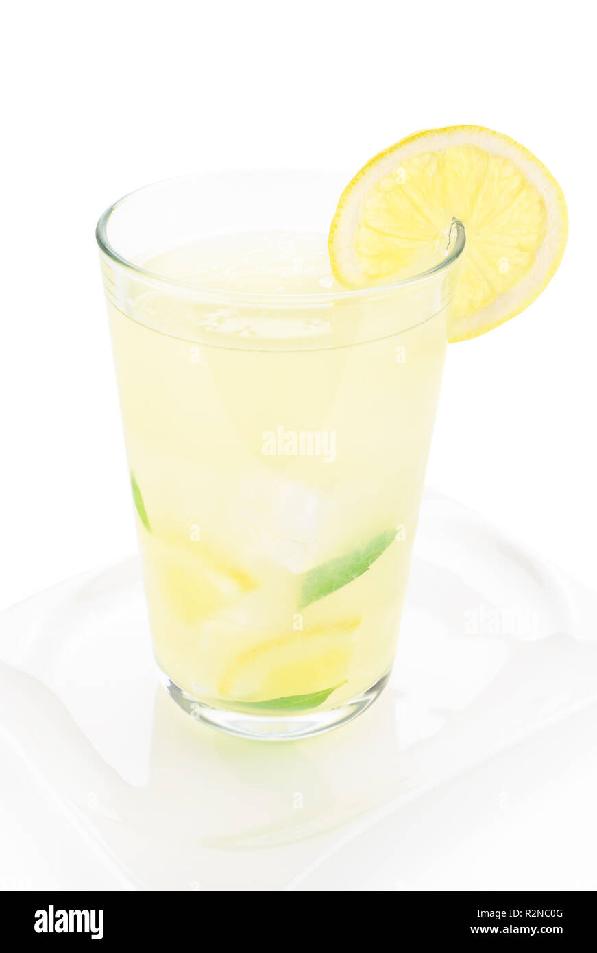 Lemonade drink isolated on white background Stock Photo - Alamy