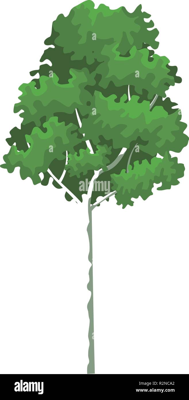 Tree nature landscape cartoon vector illustration graphic design Stock ...