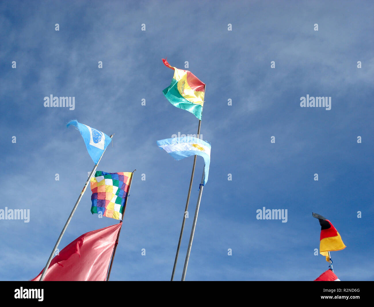 flags in the wind Stock Photo - Alamy