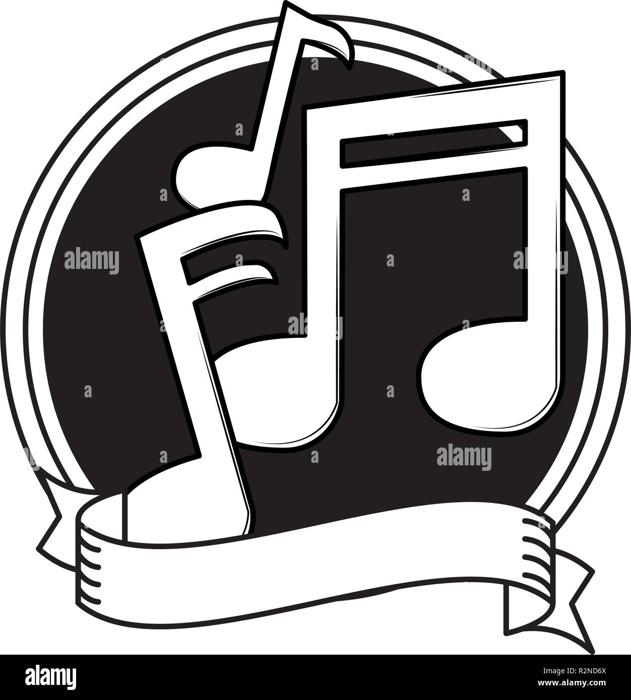 Music Notes Illustration Vector Banner Stock Photos & Music Notes ...