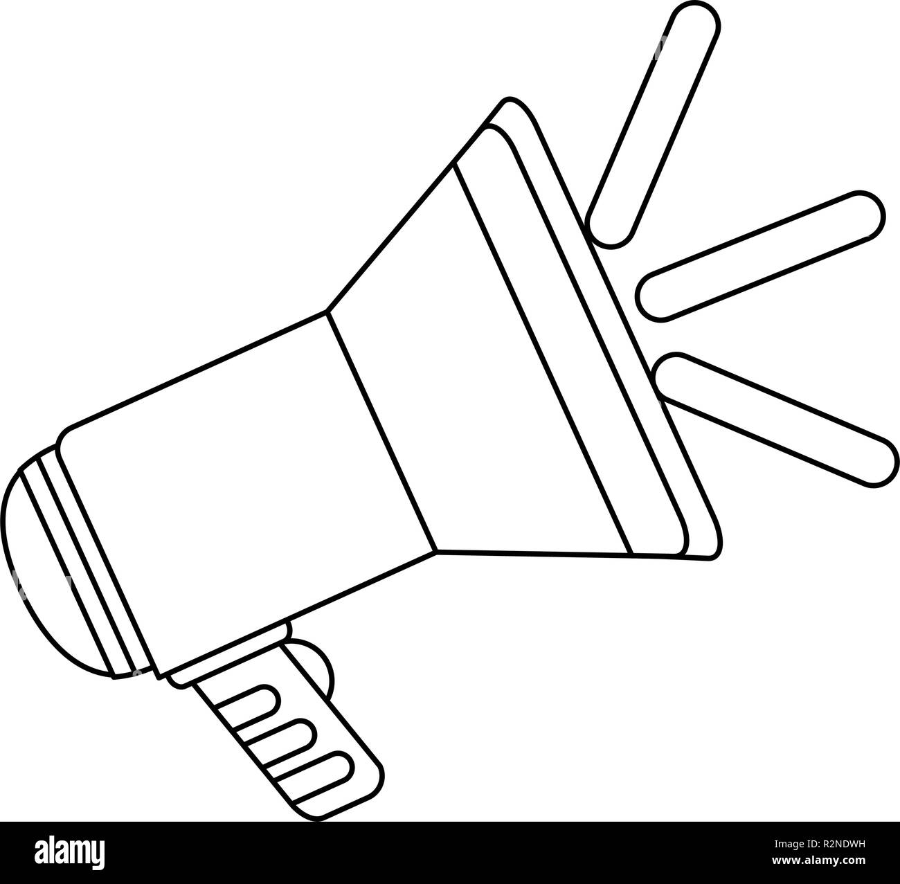 Bullhorn advertising symbol vector illustration graphic design Stock ...
