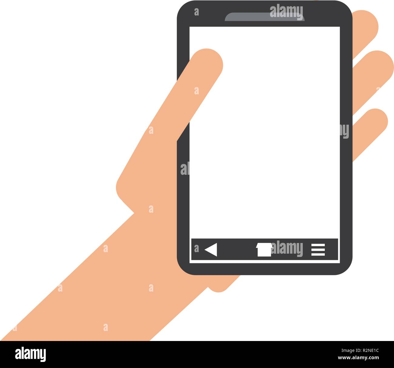 Hand with smartphone symbol vector illustration graphic design Stock ...