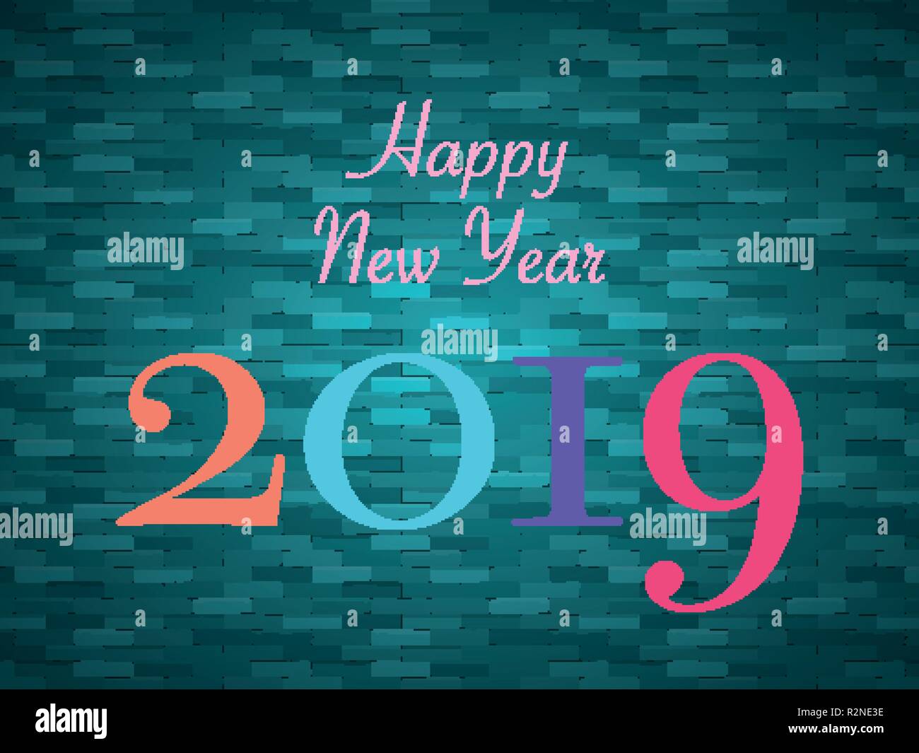 New 2019 year paper, vector illustration. Perfect for presentations ...