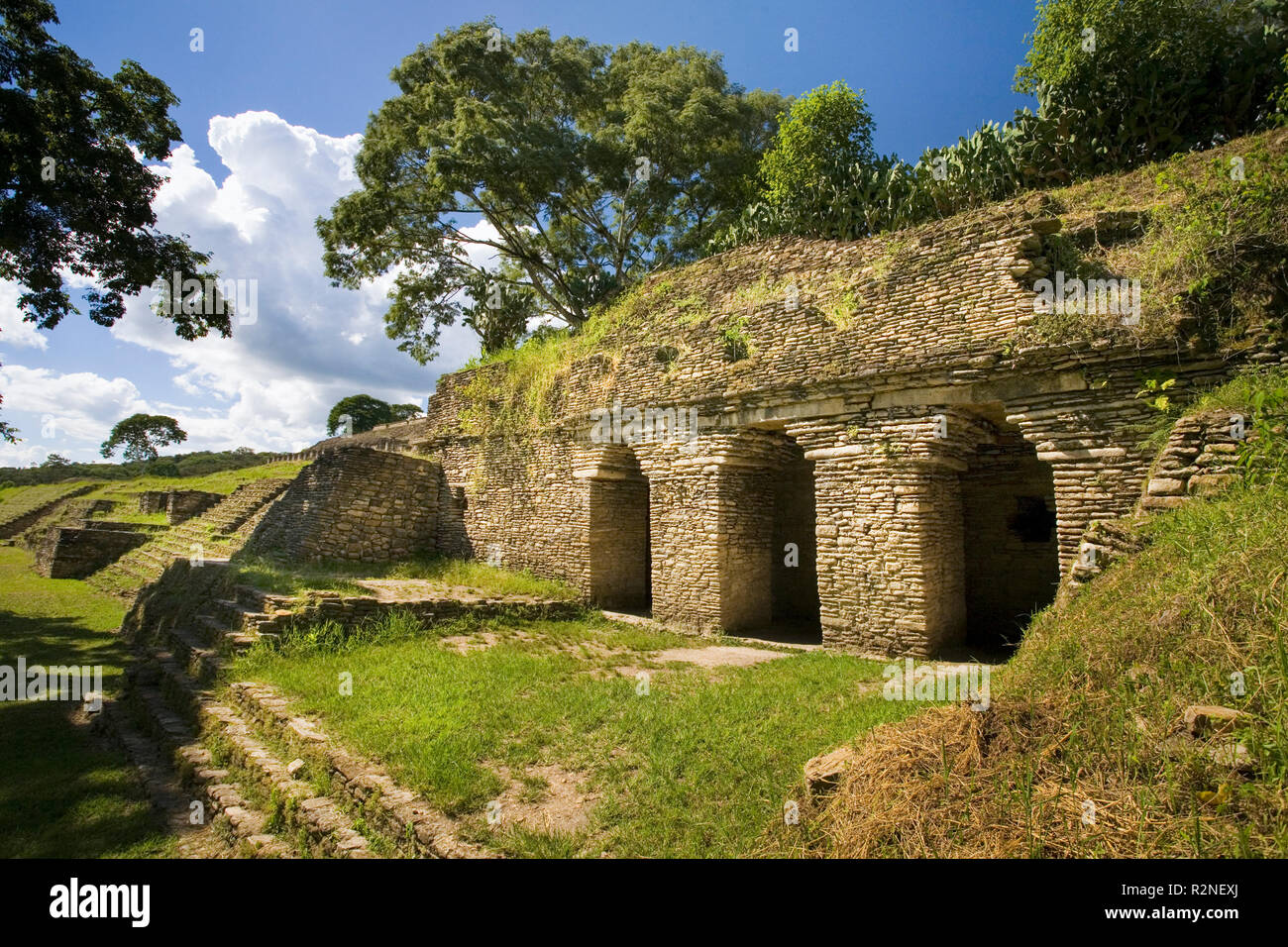 Entrance to the Labrynth at the Mayan ruins of Tonina, Chiapas, Mexico ...
