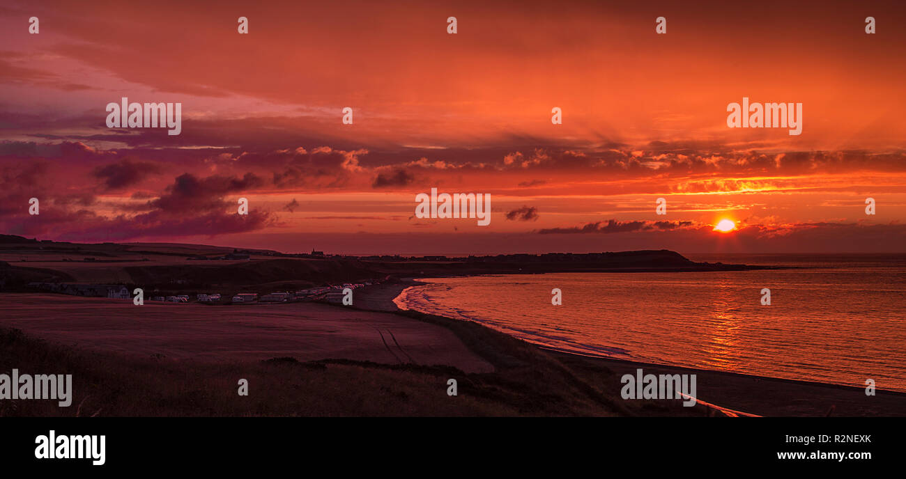 banff scotland beach.looking over to whitehills Stock Photo - Alamy